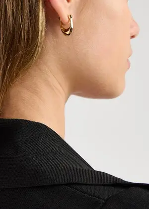 Coach Signature C Huggie Hoop Earrings - Gold