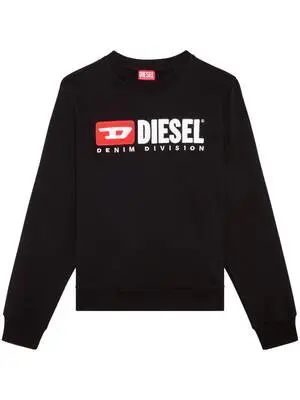 DIESEL® S-boxt-div Cotton Sweatshirt - Black