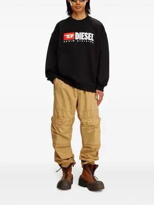 DIESEL® S-boxt-div Cotton Sweatshirt - Black
