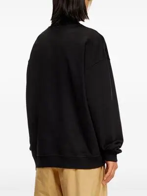 DIESEL® S-boxt-div Cotton Sweatshirt - Black