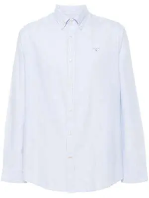 Barbour Logo-embroidered Striped Shirt - Blue