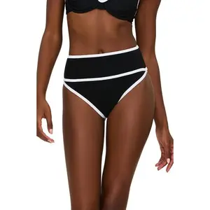 Beach Riot Beach Riot Carlotta Colorblock Bikini Bottom Black/white