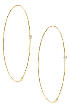 Lana Jewelry Large Magic Hoop Diamond Earrings - Yellow Gold
