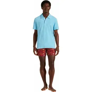 Vilebrequin Men Terry Polo Shirt Solid Santorin