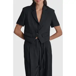 Dkny Short Sleeve Cropped Blazer