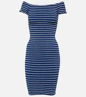 Hunza G Grace Striped Midi Dress