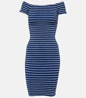 Hunza G Grace Striped Midi Dress