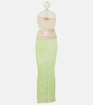 ROBERTA EINER Natalie Halterneck Maxi Dress