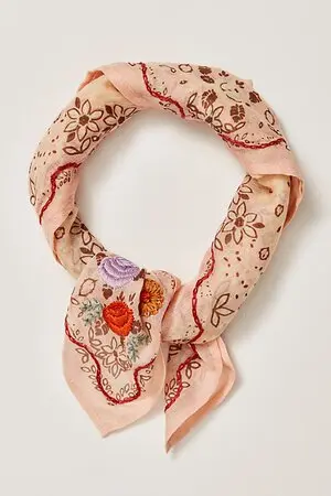 Chan Luu Chan Luu Embroidered Floral Bandana Mauve