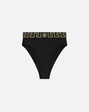 Versace Econyl High Waisted Bikini Bottoms - Black