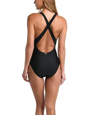 L'Agence Lisa Plunge One-piece Swimsuit