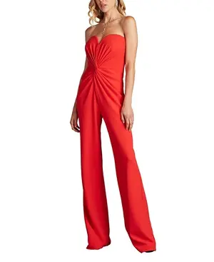 Tadashi Shoji Lucas Twist-front Jumpsuit - Red