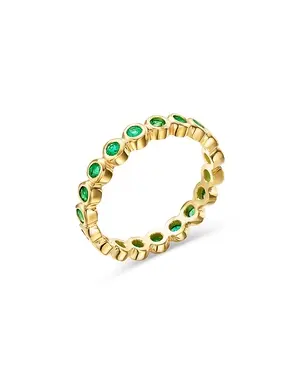 Temple St. Clair 18k Yellow Gold Emerald Eternity Ring - Green/gold