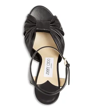JIMMY CHOO Heloise 120 Platform Sandals - Black