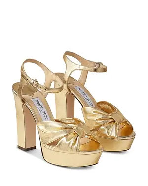 JIMMY CHOO Jimmy Choo Heloise 120 Platform Sandals Gold