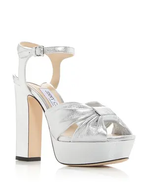 JIMMY CHOO Heloise 120 Platform Sandals - Silver