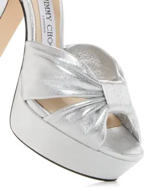 JIMMY CHOO Heloise 120 Platform Sandals - Silver