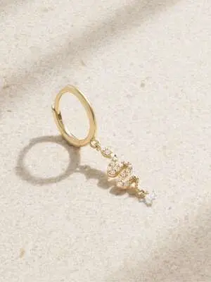 PERSEE Snake 18-karat Single Hoop Earring