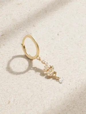 PERSEE Snake 18-karat Single Hoop Earring