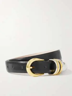 DEHANCHE Hollyhock Embellished Leather Belt - Black