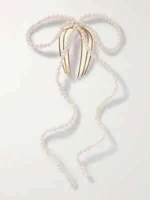 Completedworks Gold-plated Pearl Hair Comb