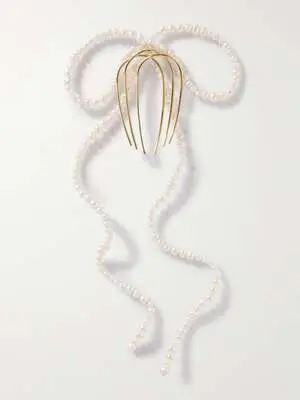 Completedworks Gold-plated Pearl Hair Comb