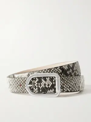 DEHANCHE Mija Snake-effect Leather Belt - Animal Print