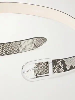 DEHANCHE Mija Snake-effect Leather Belt - Animal Print