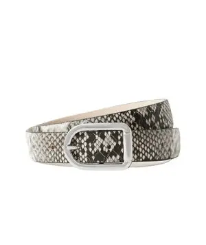 DEHANCHE Mija Snake-effect Leather Belt Snake Print
