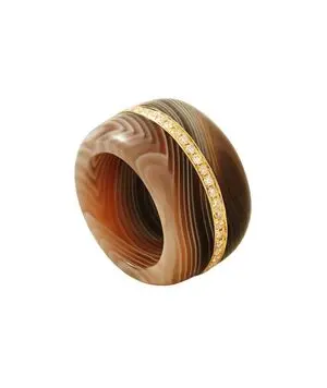 BY PARIAH-By Pariah Pebble Agate And Diamond Ring