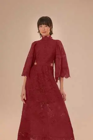 white christmas dresses Self-Portrait Floral Lace Midi Dress