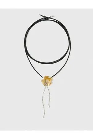 Maje Flower Choker Necklace - Gold