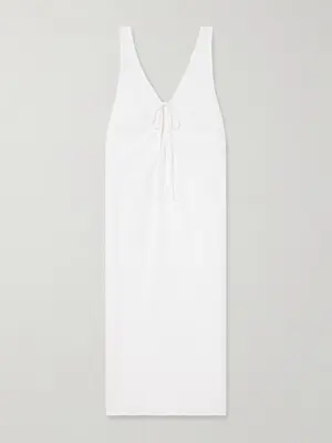 DEIJI STUDIOS Cutout Washed-linen Maxi Dress