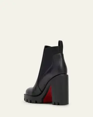CHRISTIAN LOUBOUTIN 70mm Marchacroche Leather Chelsea Booties