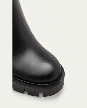 CHRISTIAN LOUBOUTIN 70mm Marchacroche Leather Chelsea Booties