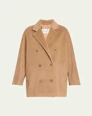Max Mara Rebus Double-breasted Coat - Camel