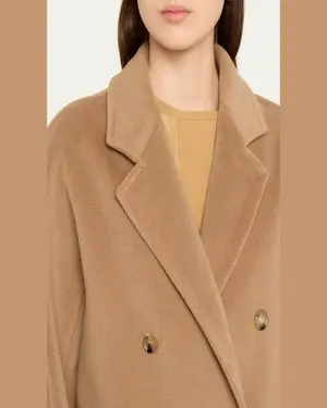 Max Mara Rebus Double-breasted Coat - Camel
