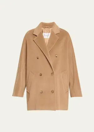 Max Mara Rebus Double-breasted Coat - Camel