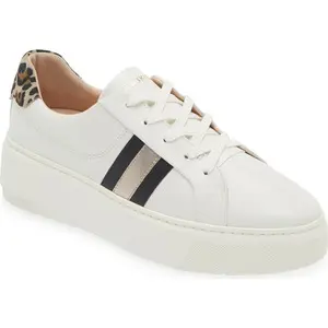 FRANKIE4 Riley Platform Sneakers - White/leopard Print