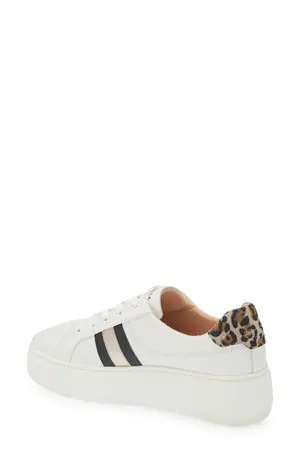 FRANKIE4 Riley Platform Sneakers - White/leopard Print