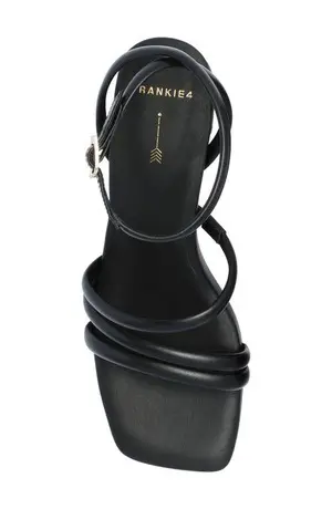 FRANKIE4 Ramsay Leather Block Heel Sandal - Black