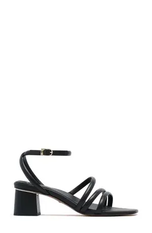 FRANKIE4 Ramsay Leather Block Heel Sandal - Black