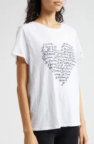 Cinq À Sept Graphic T-shirt - White/black