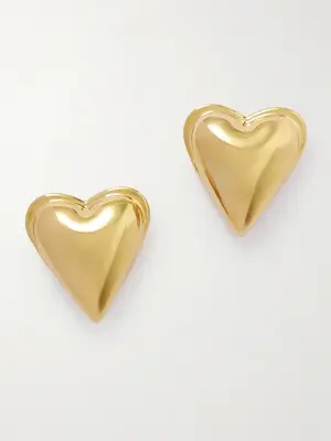 Alaïa Bombe -tone Heart Earrings - Gold