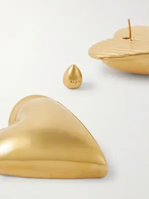 Alaïa Bombe -tone Heart Earrings - Gold
