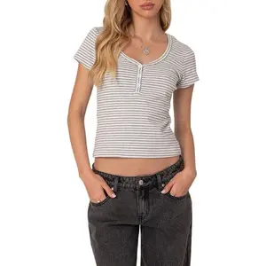Edikted Henley T-shirts For Women