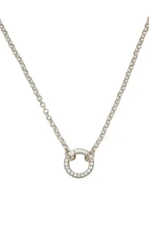 MADE BY MARY Cubic Zirconia Pendant Necklace - Silver