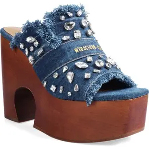 ZIGI Zhara Embellished Platform Slide Sandal