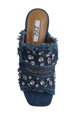 ZIGI Zhara Embellished Platform Slide Sandal