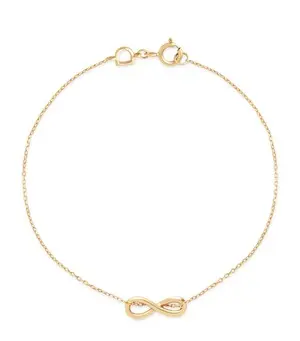 ASTRID & MIYU Infinite Pendant Chain Bracelet - Gold